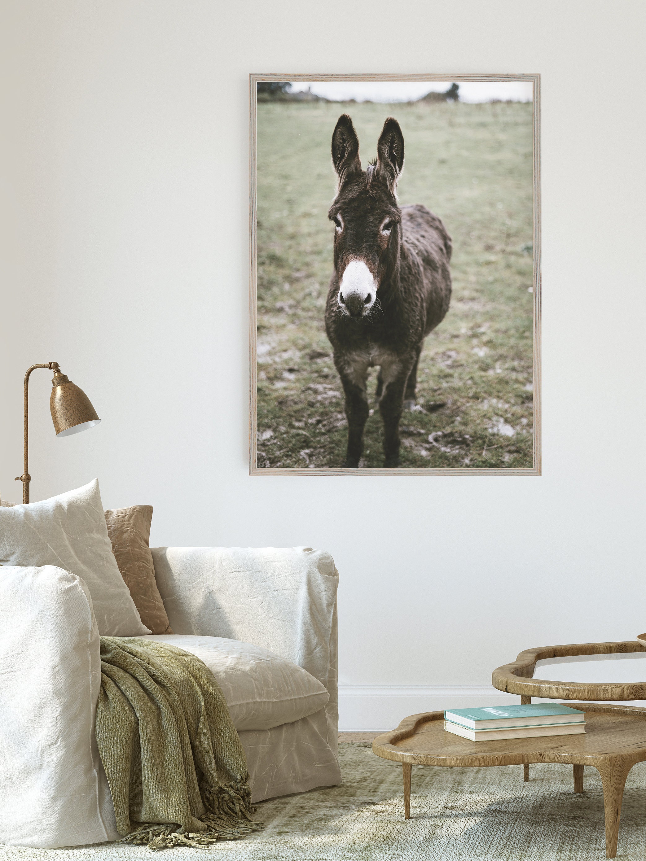Donkey Printable, Farmhouse Photo, Modern Farm Decor, Donkey ...
