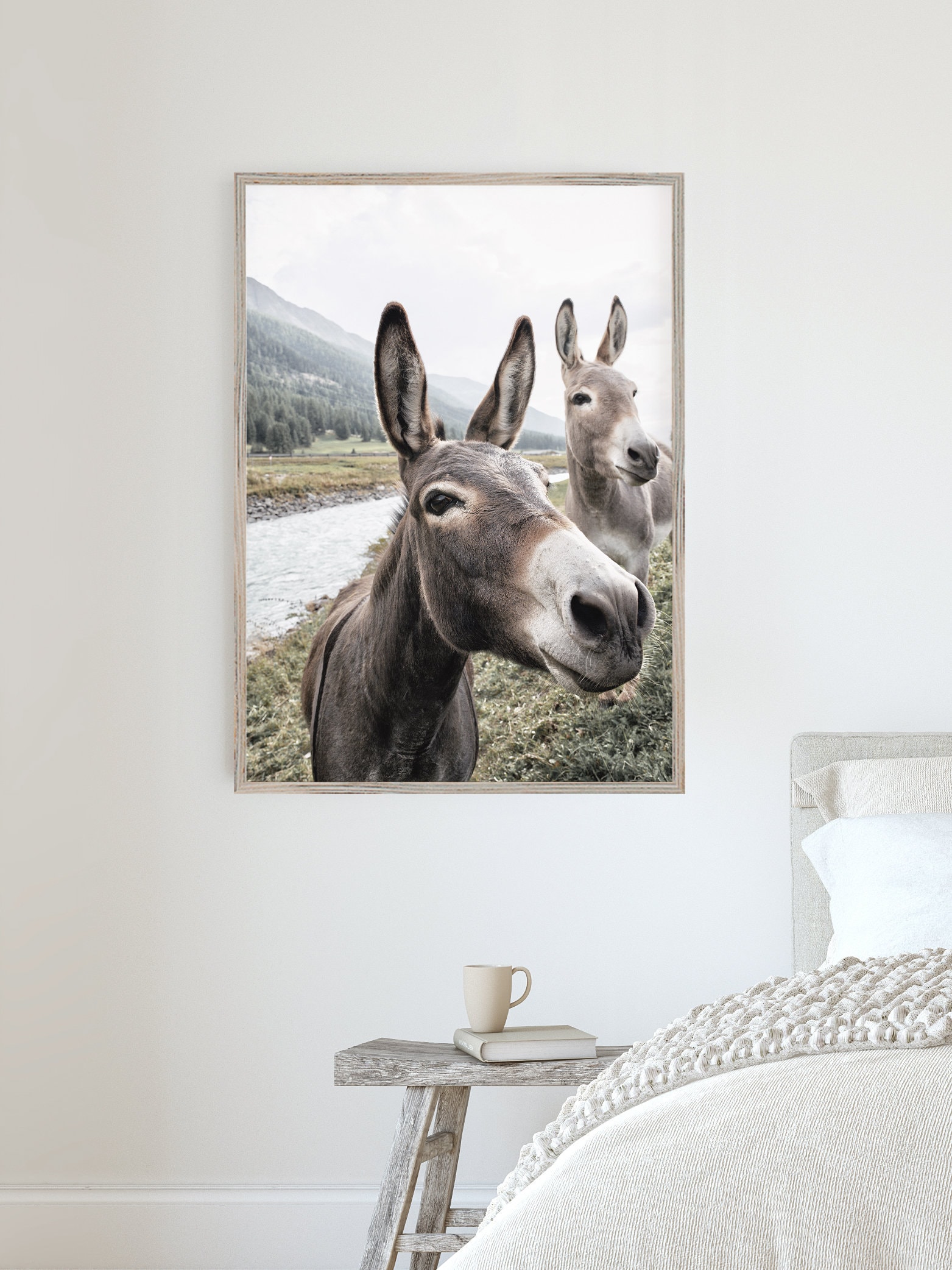 Rustic Mule Photo, Donkey Digital Art, Farmhouse Decor, Modern Farm ...