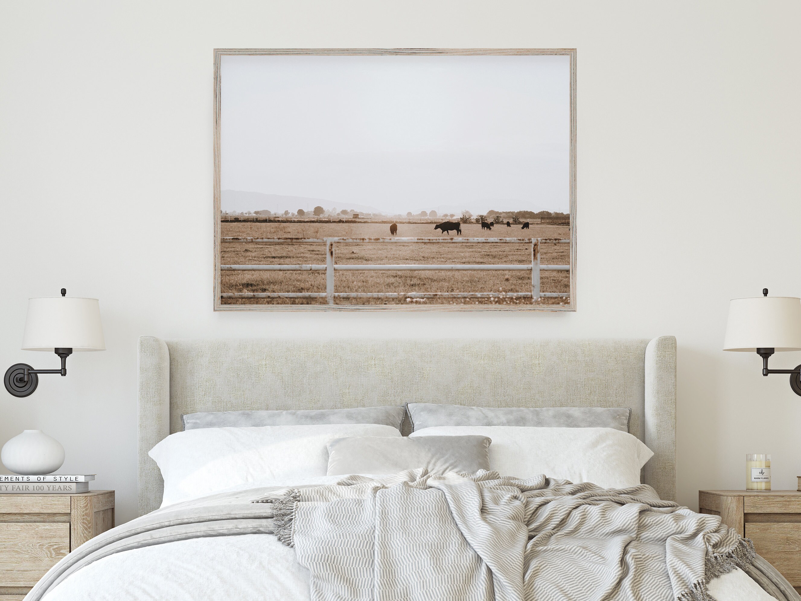 Pasture Cows Photo, Midwest Ranch Print, Cattle Ranch Decor, Midwest ...
