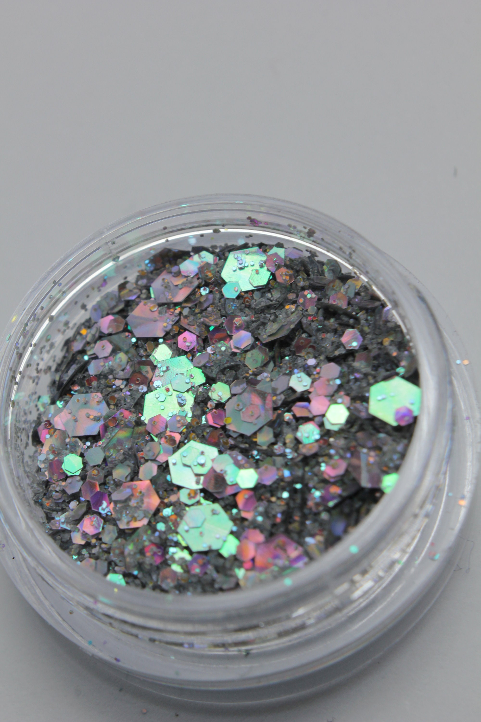 Holographic Pink-gray Shiny Flakes for Nail Art - Etsy