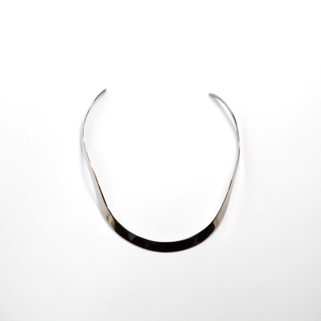 Solid Sterling Open Choker Necklace - Etsy