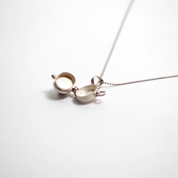 Sterling Silver Necklace With Poison Pendant - Gem