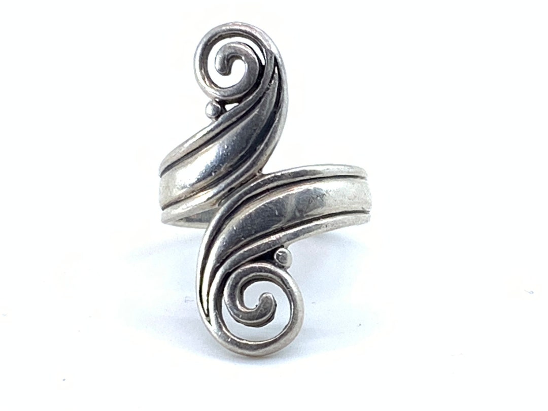 Sterling Silver Scroll Ring - Etsy
