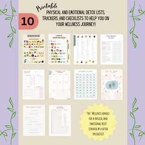 Printable Wellness Bundle, Chronic Illness Tracker, Body Detox Lists ...
