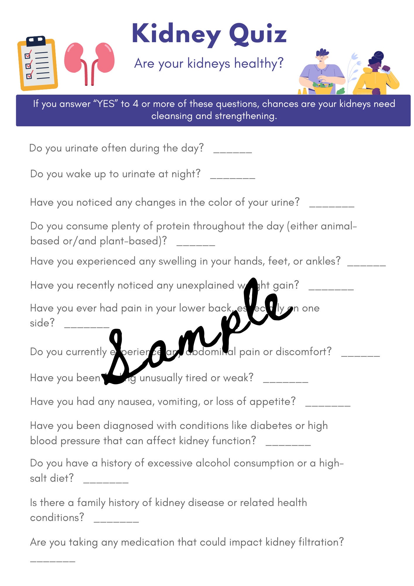 Kidney Health Guide & Planner, Kidney Disease, Kidney Stones, Wellness ...