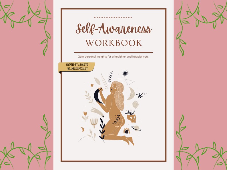 Self-awareness Printable Workbook, Therapy Workbook, Self Reflection ...