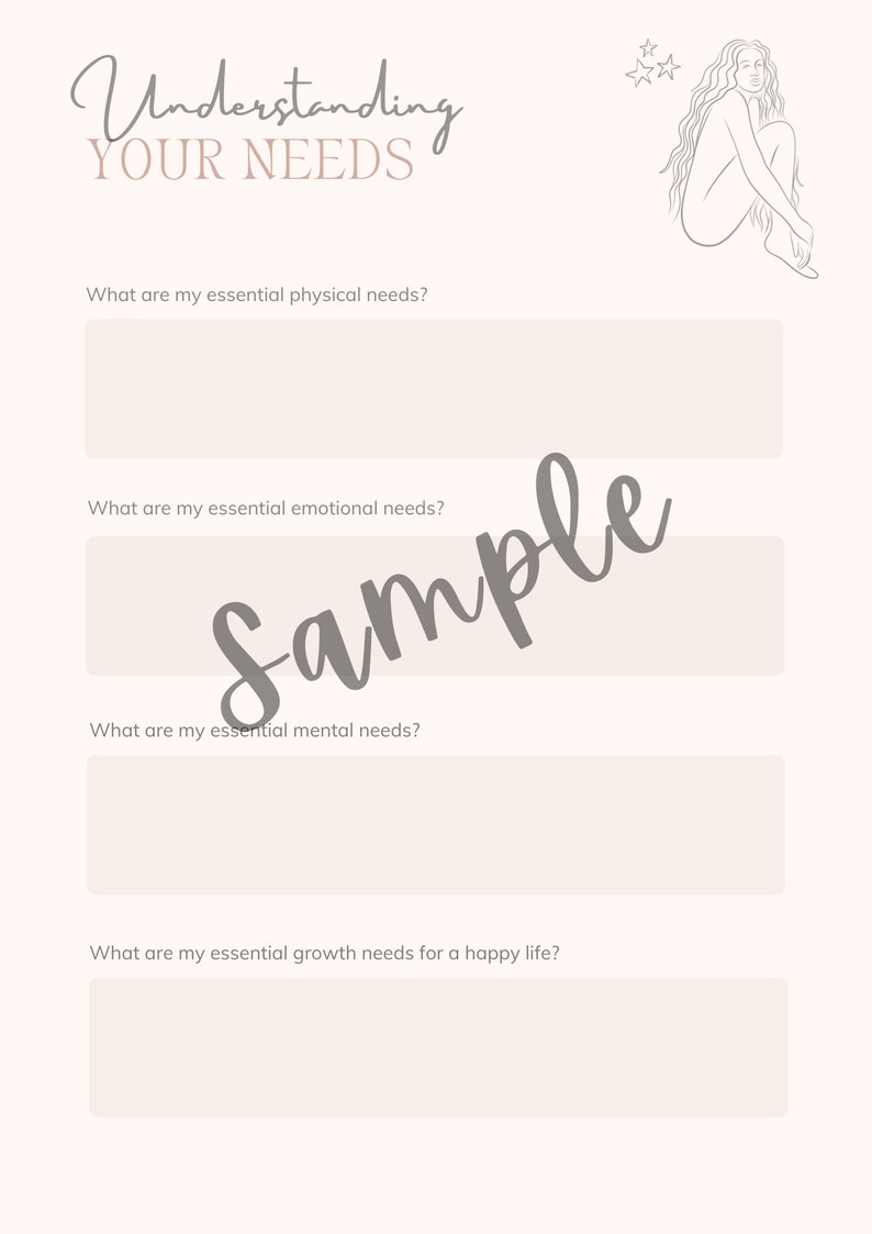 Self-awareness Printable Workbook, Therapy Workbook, Self Reflection ...