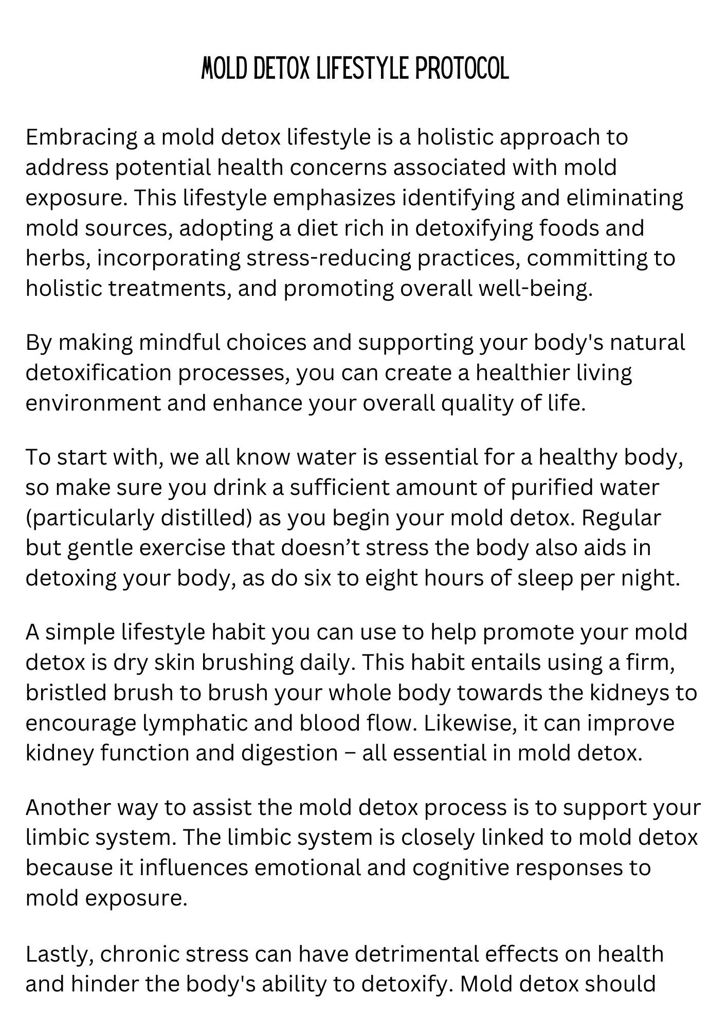 Mold Detox Guide, How to Detox From Mold, Mold-free Guide, Healing From ...