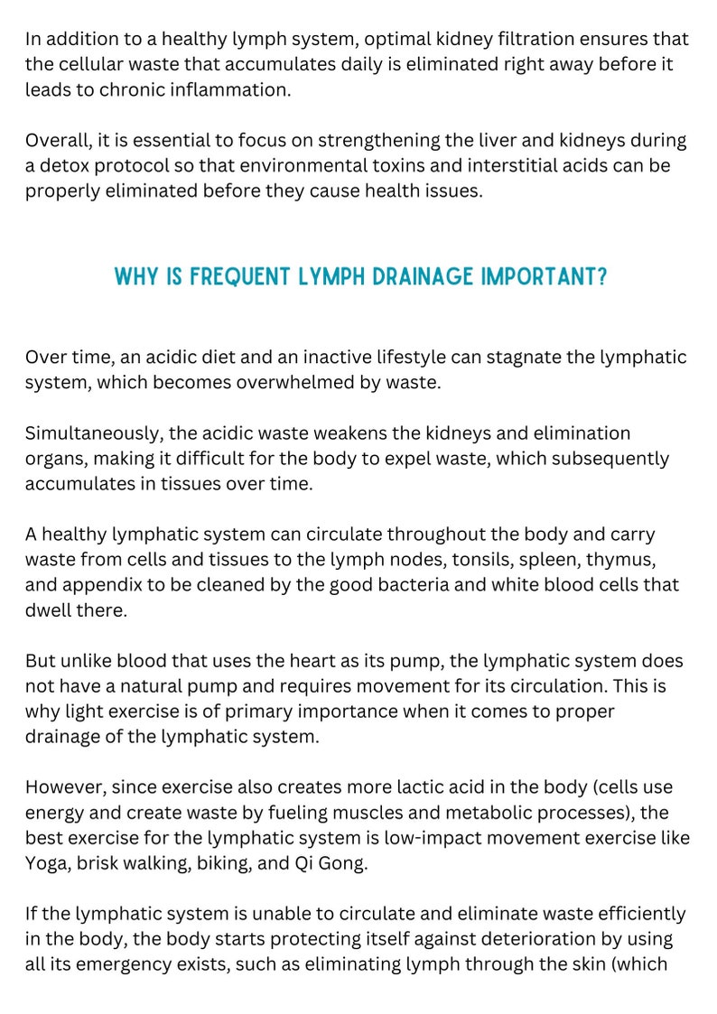 Lymphatic Drainage Guide, Lymphatic Cleanse, Lymph Mover Guide, Chronic ...