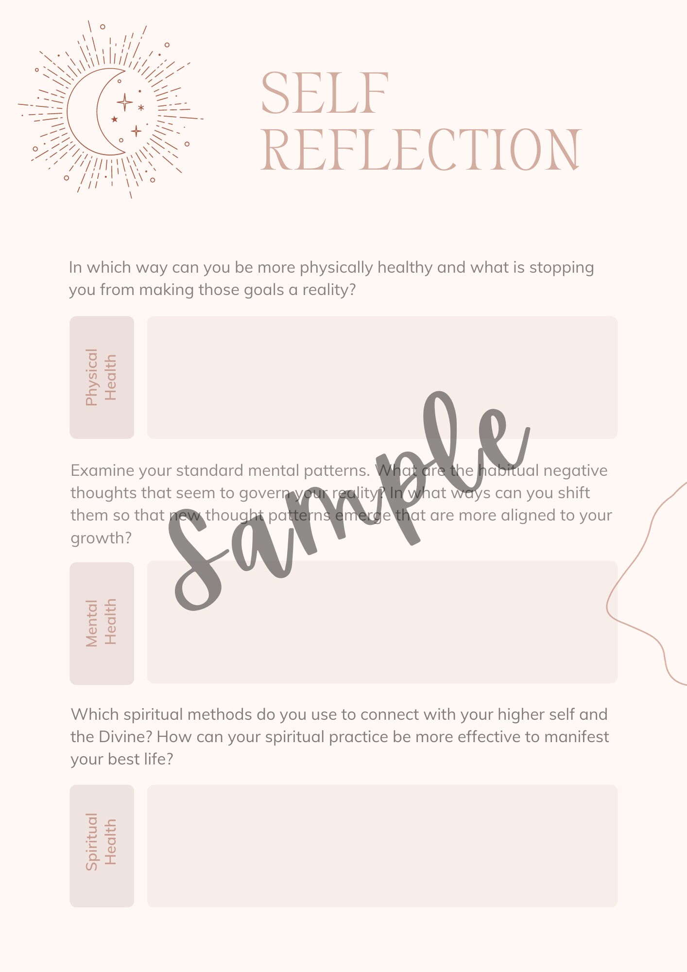 Self-awareness Printable Workbook, Therapy Workbook, Self Reflection ...