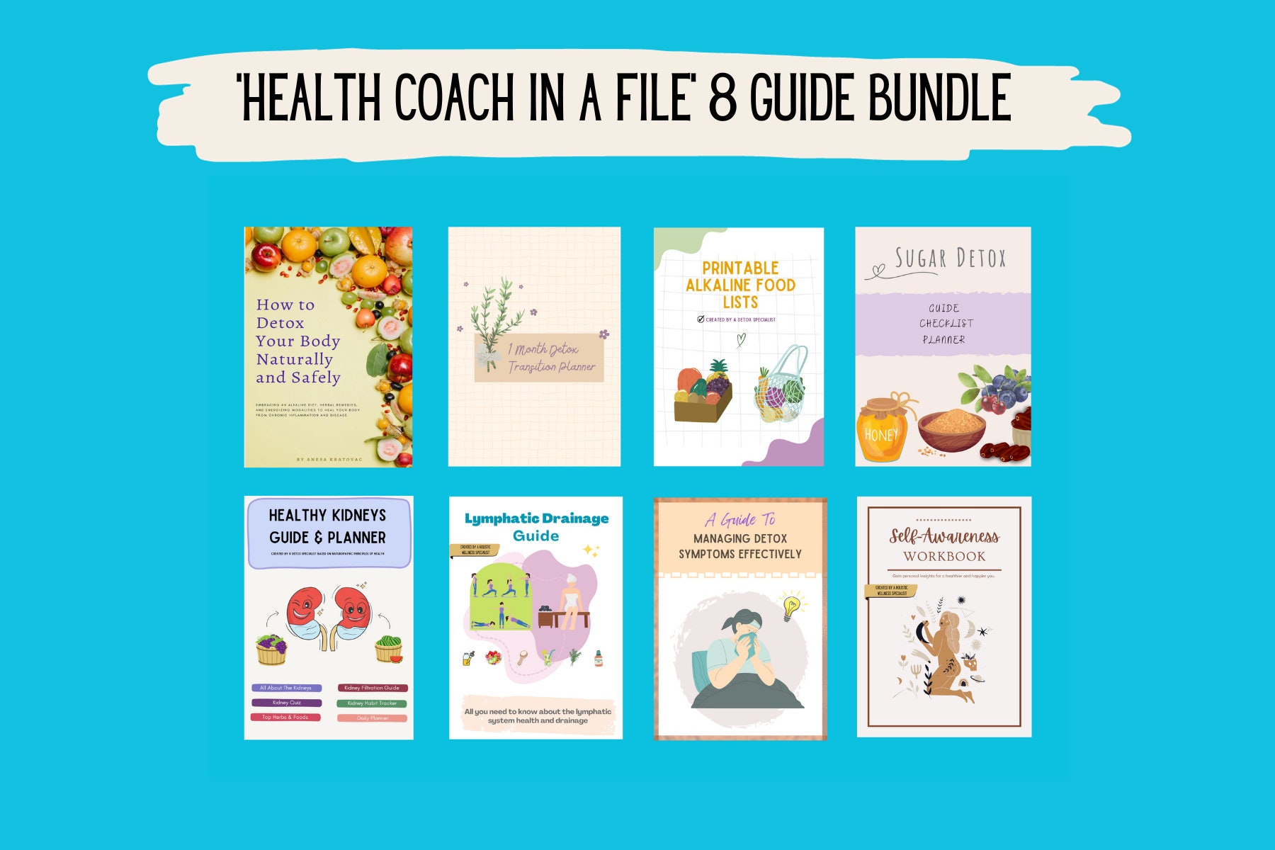 Health Bundle, Wellness Guide Bundle, Detox Workbook, Chronic Illness ...