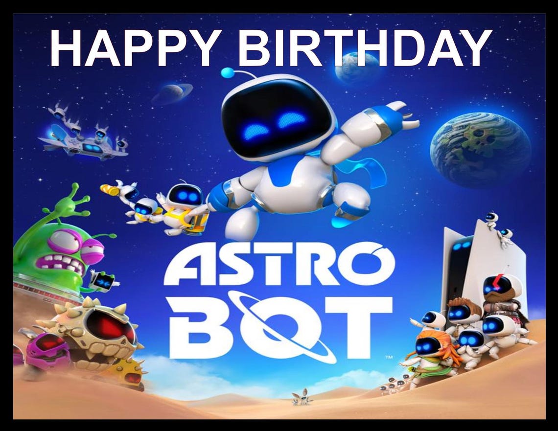 Astro Bot Edible Cake Image, Physical Product - Etsy