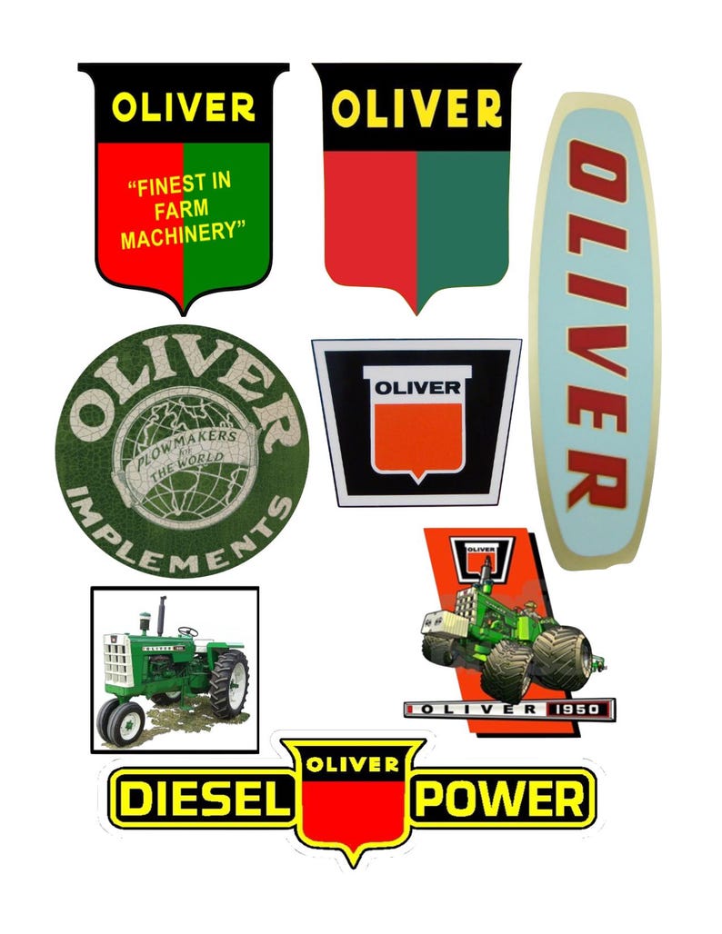 Oliver Tractor Decal Set - Etsy