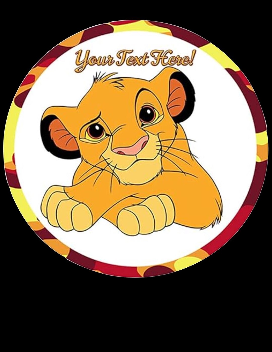 Simba Birthday Edible Cake Image, Physical Product, Wafer Paper - Etsy