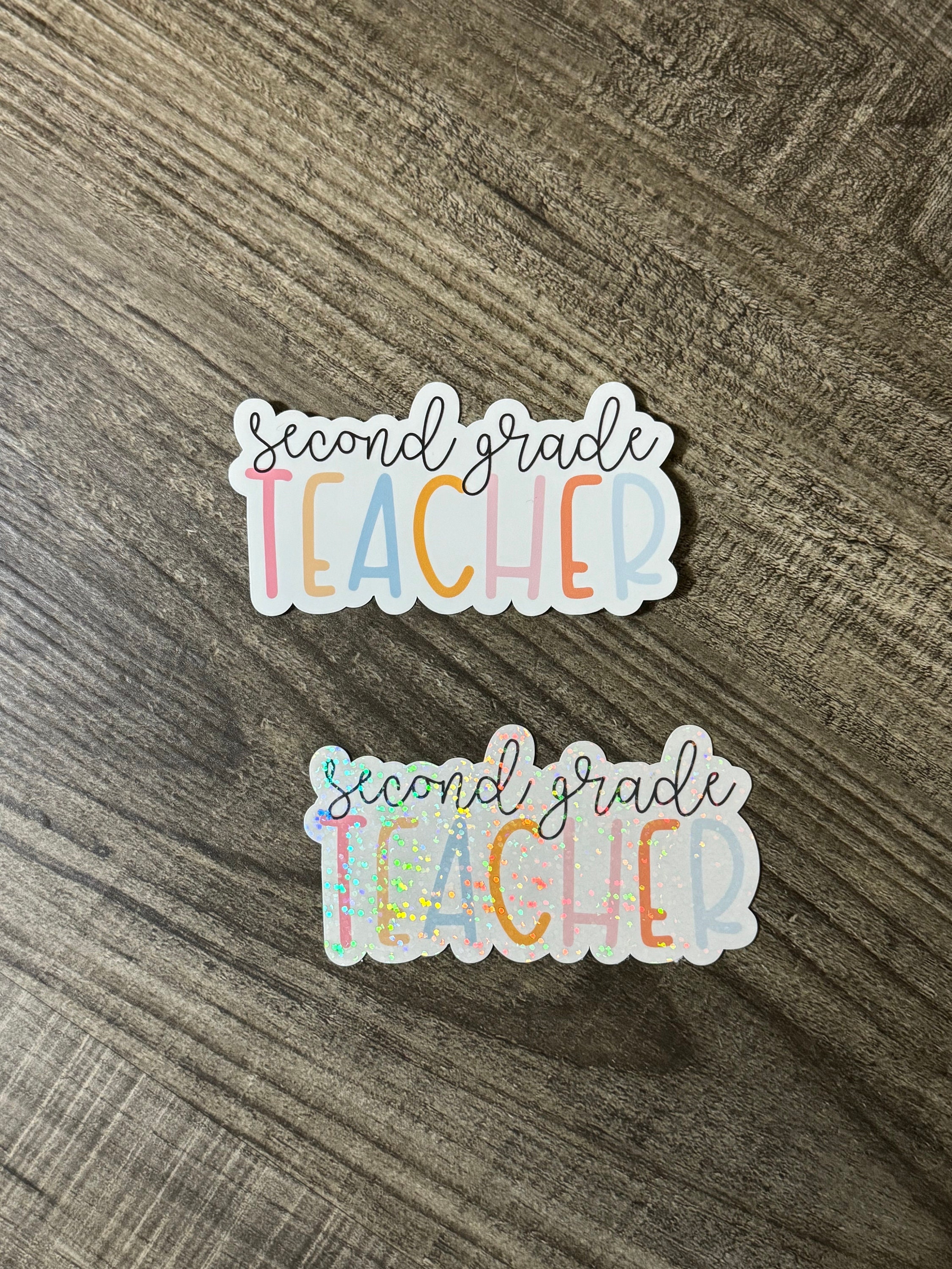 Second Grade Teacher Sticker Teacher Sticker Laptop Sticker Teacher ...