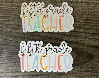 Second Grade Teacher Sticker Teacher Sticker Laptop Sticker Teacher ...