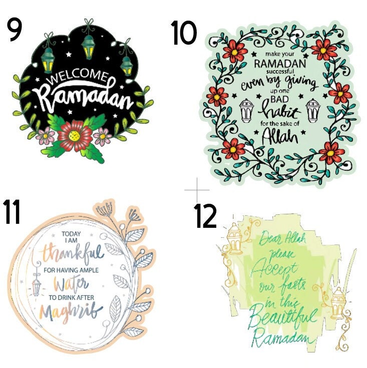 Ramadan Sticker,islamic Sticker,eid Sticker,sticker for Favor, Kids ...