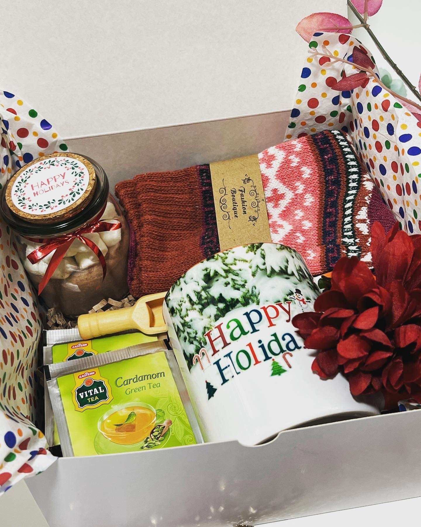 Happy Holidays Gift Box, Christmas Gift Box, Holidays Gift Box, Happy ...