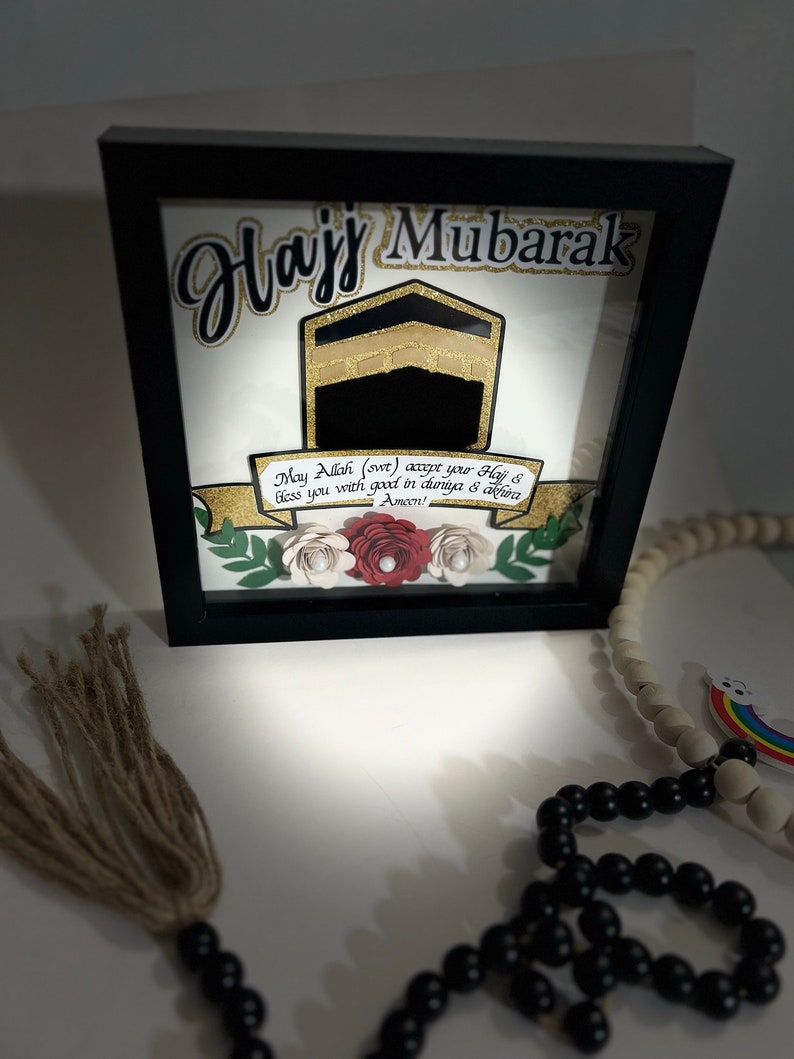 Hajj Mubarak Gift, Hajj Mubarak Shadow Box, Hajj Gift, Eid Mubarak Gift ...