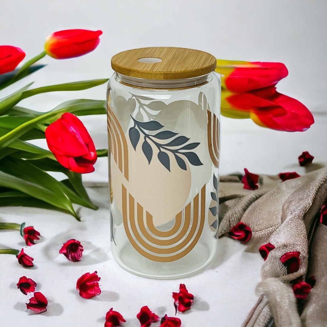 Iced Coffee Glass, Can Shaped Glass, Cute Glass Cup, Beautiful Eye ...