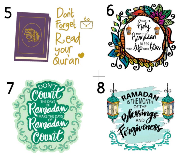 Ramadan Sticker,islamic Sticker,eid Sticker,sticker for Favor, Kids ...