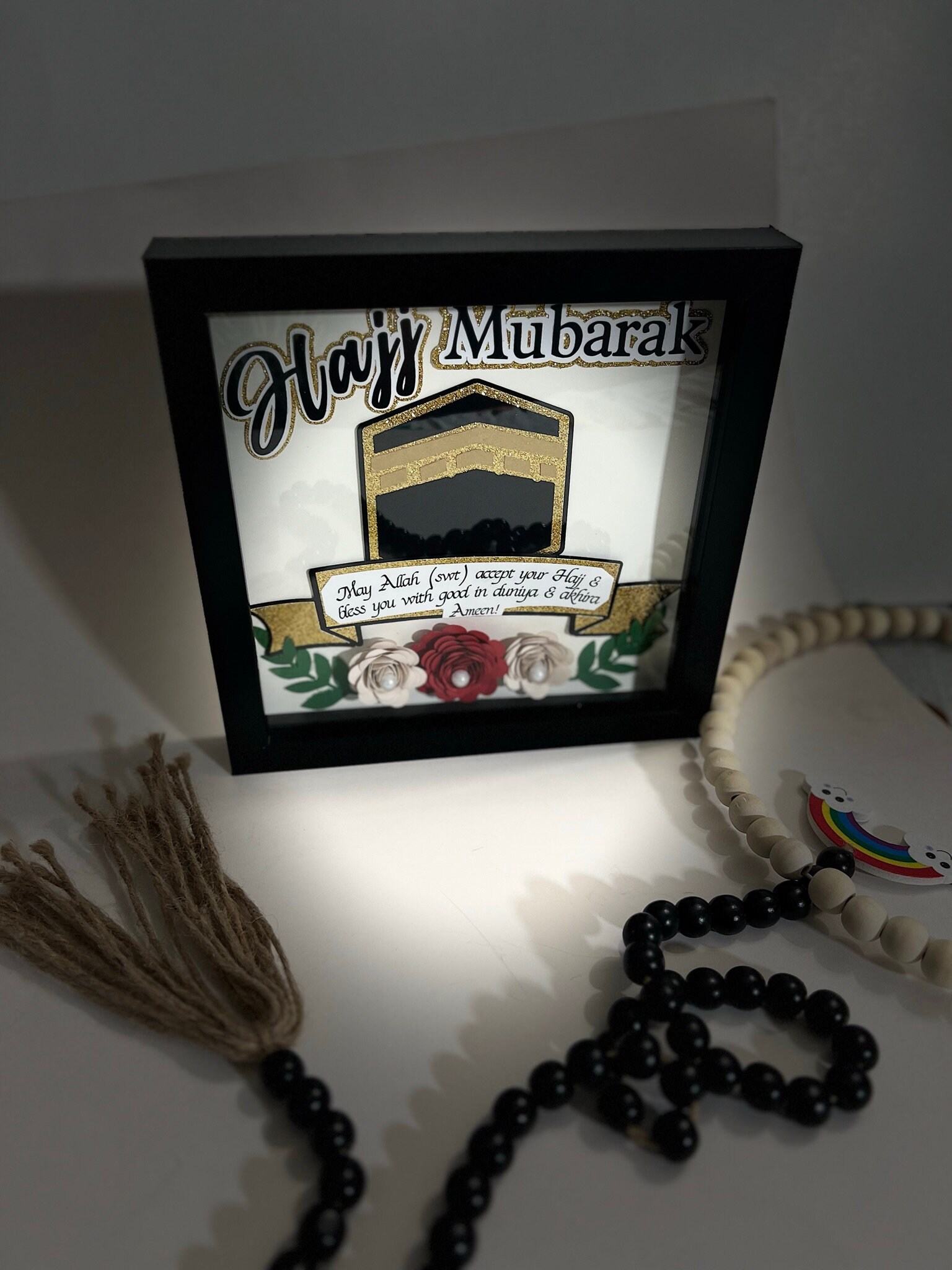 Hajj Mubarak Gift, Hajj Mubarak Shadow Box, Hajj Gift, Eid Mubarak Gift ...