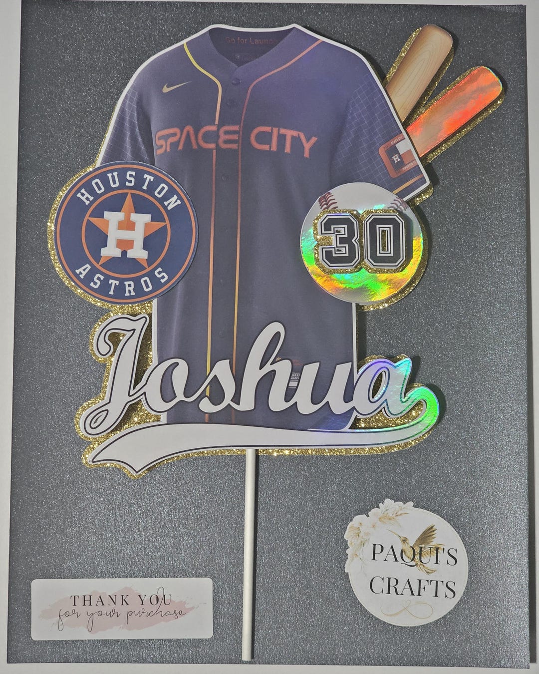 Baseball Cake Topper Astros, Astros De Houston Space City Cake Topper ...