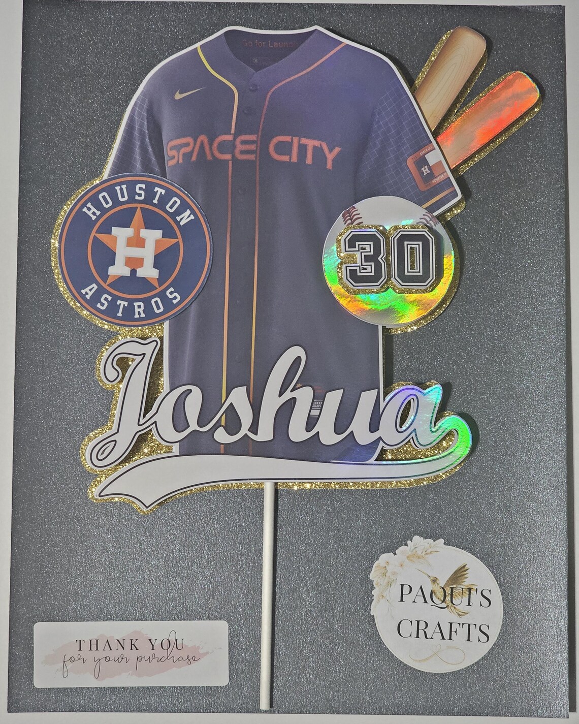 Astros Cake Topper: Space City, Personalized Baseball Birthday - Etsy