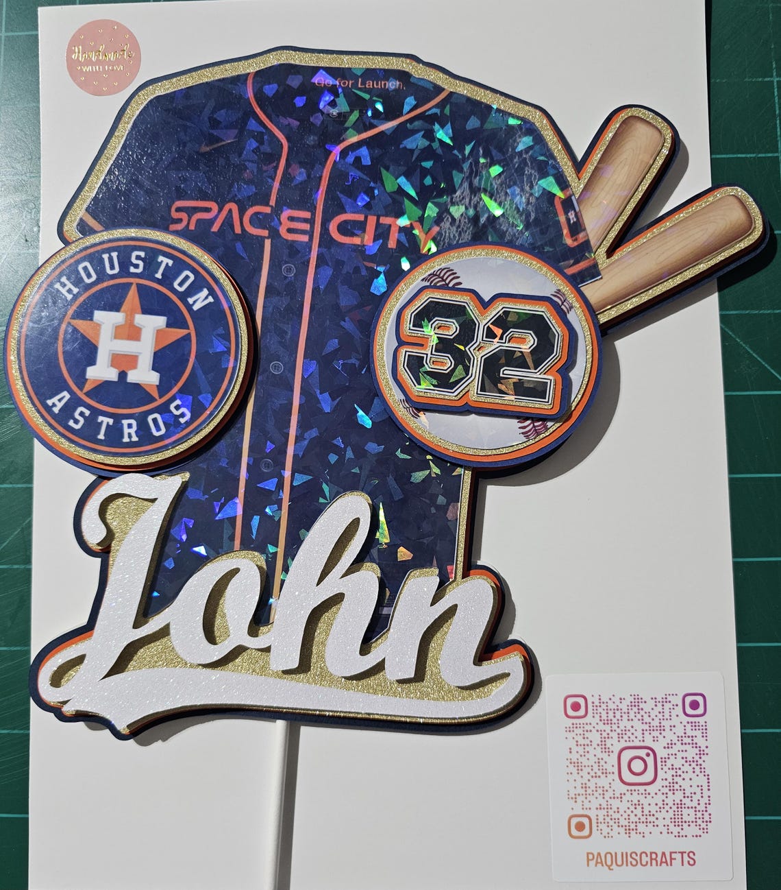 Astros Cake Topper: Space City, Personalized Baseball Birthday - Etsy