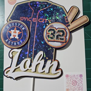 Baseball Cake Topper Astros, Astros De Houston Space City Cake Topper ...