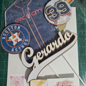 Baseball Cake Topper Astros, Astros De Houston Space City Cake Topper ...