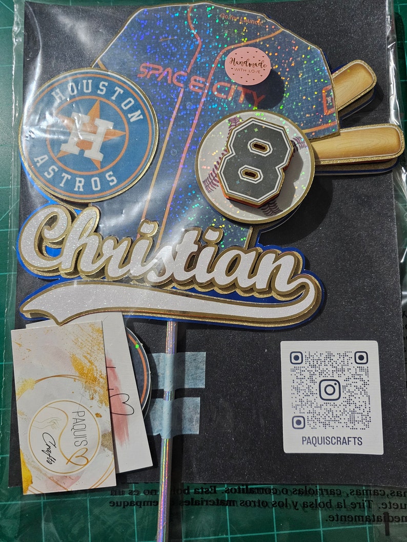 Baseball Cake Topper Astros, Astros De Houston Space City Cake Topper ...