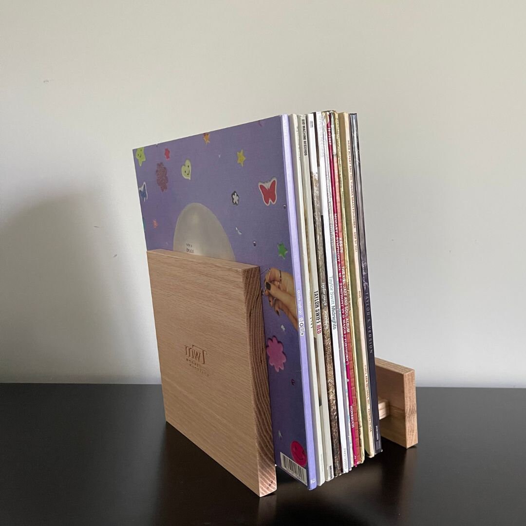 Custom Logo Vinyl Record Rack | Wood LP Record Storage | Engraved ...