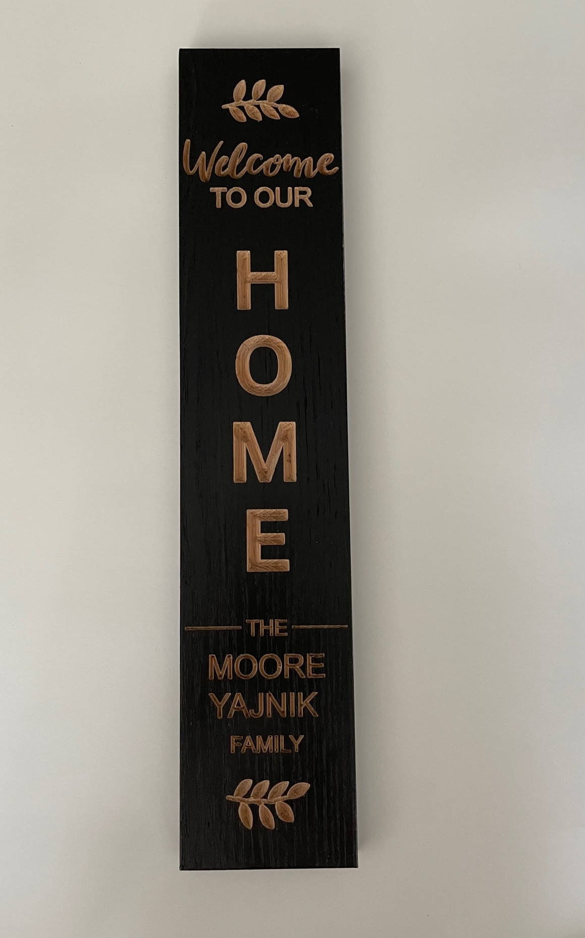 Custom Carved Home Sign Vertical Sign Personalized Welcome to Our Home ...