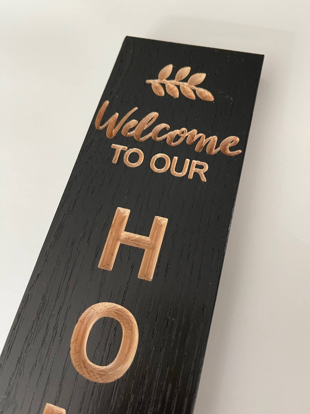 Custom Carved Home Sign | Vertical Sign | Personalized Welcome to Our ...