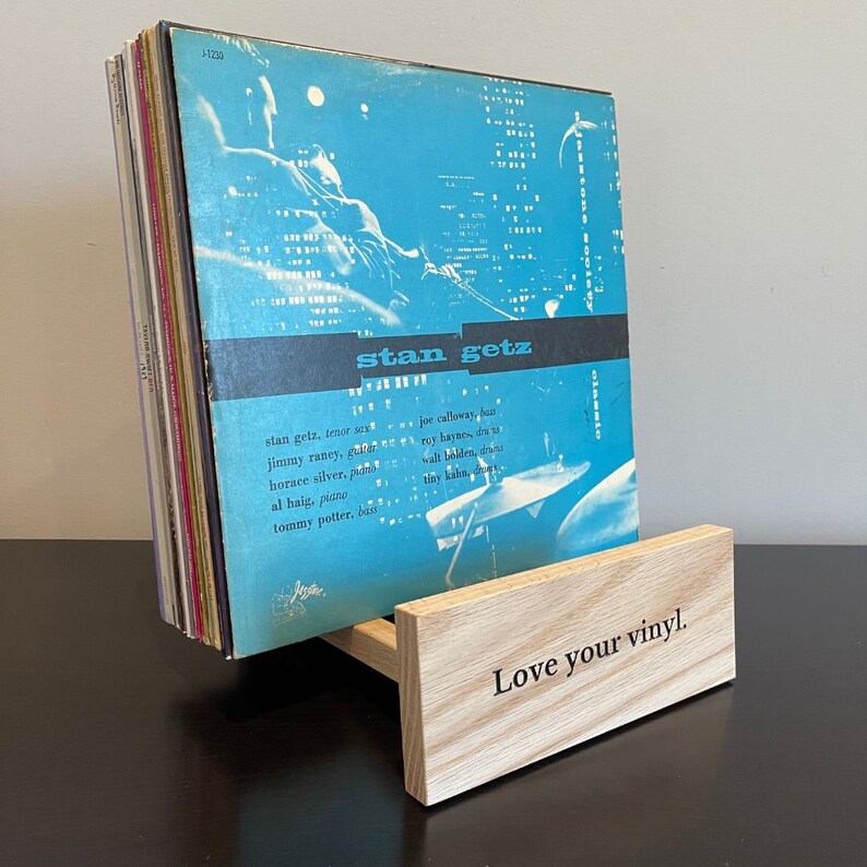 Custom Logo Vinyl Record Rack | Wood LP Record Storage | Engraved ...