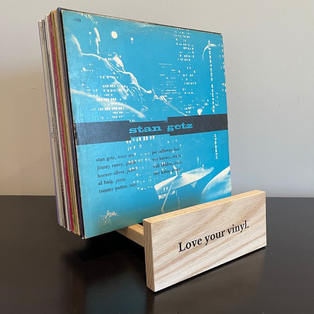 Custom Logo Vinyl Record Rack | Wood LP Record Storage | Engraved ...