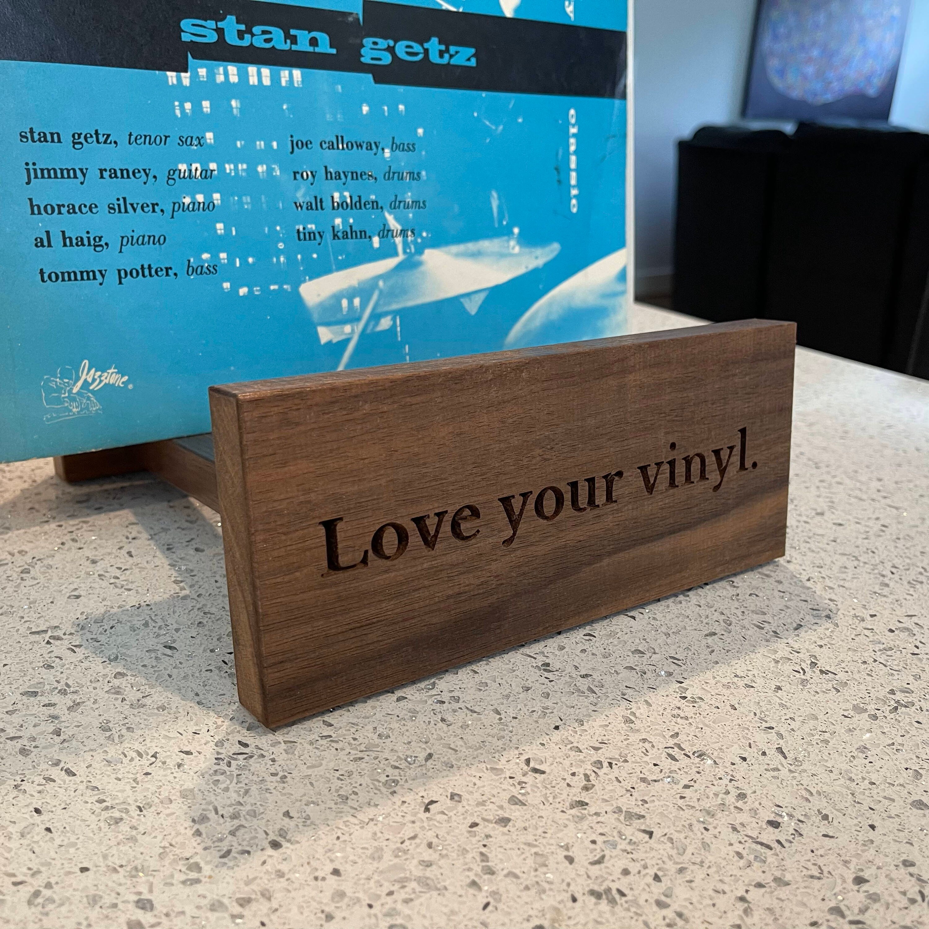 Custom Logo Vinyl Record Rack | Wood LP Record Storage | Engraved ...