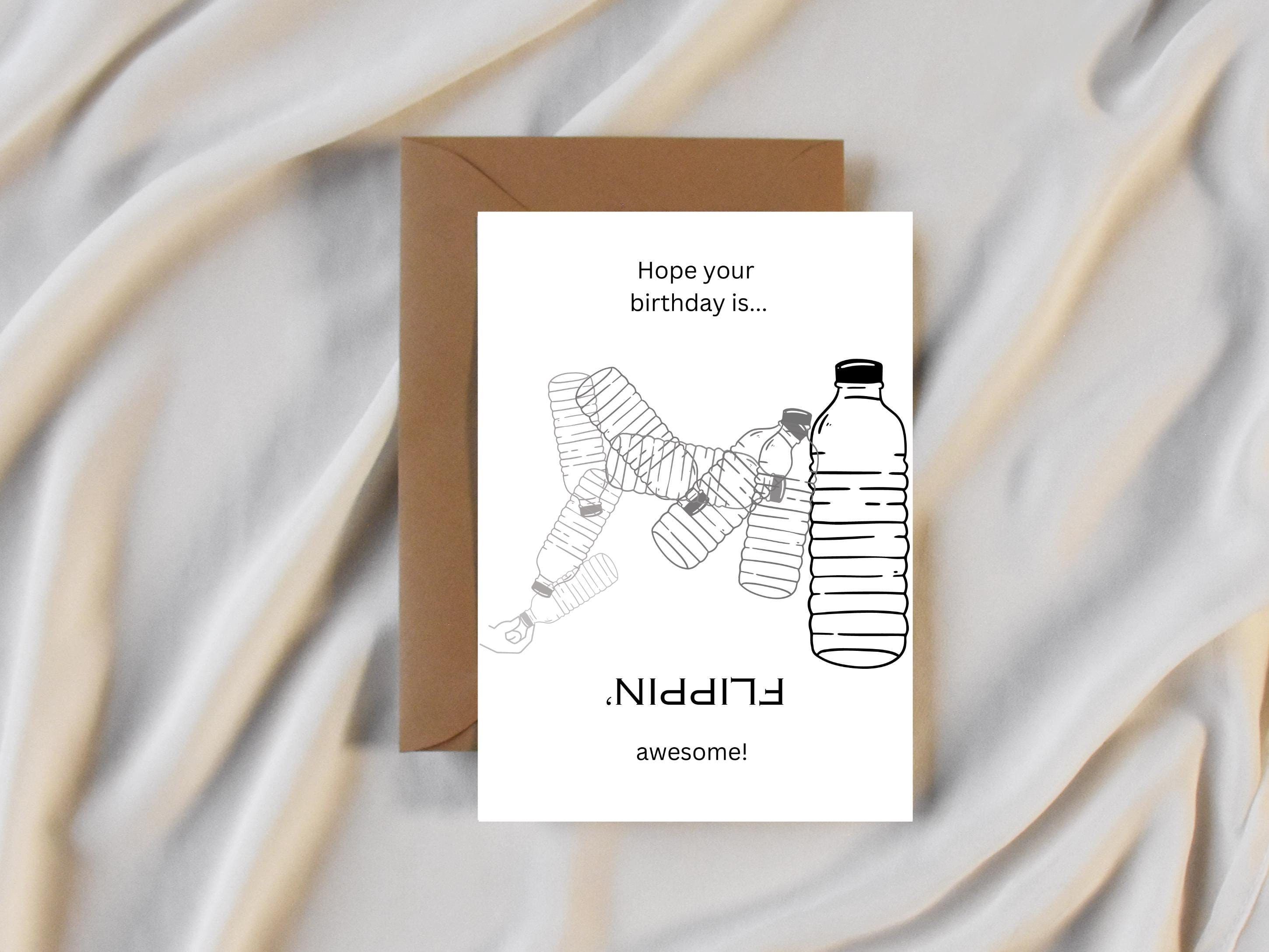 Flippin' Awesome Birthday Card, Water Bottle Flip Card, Teen Boy ...