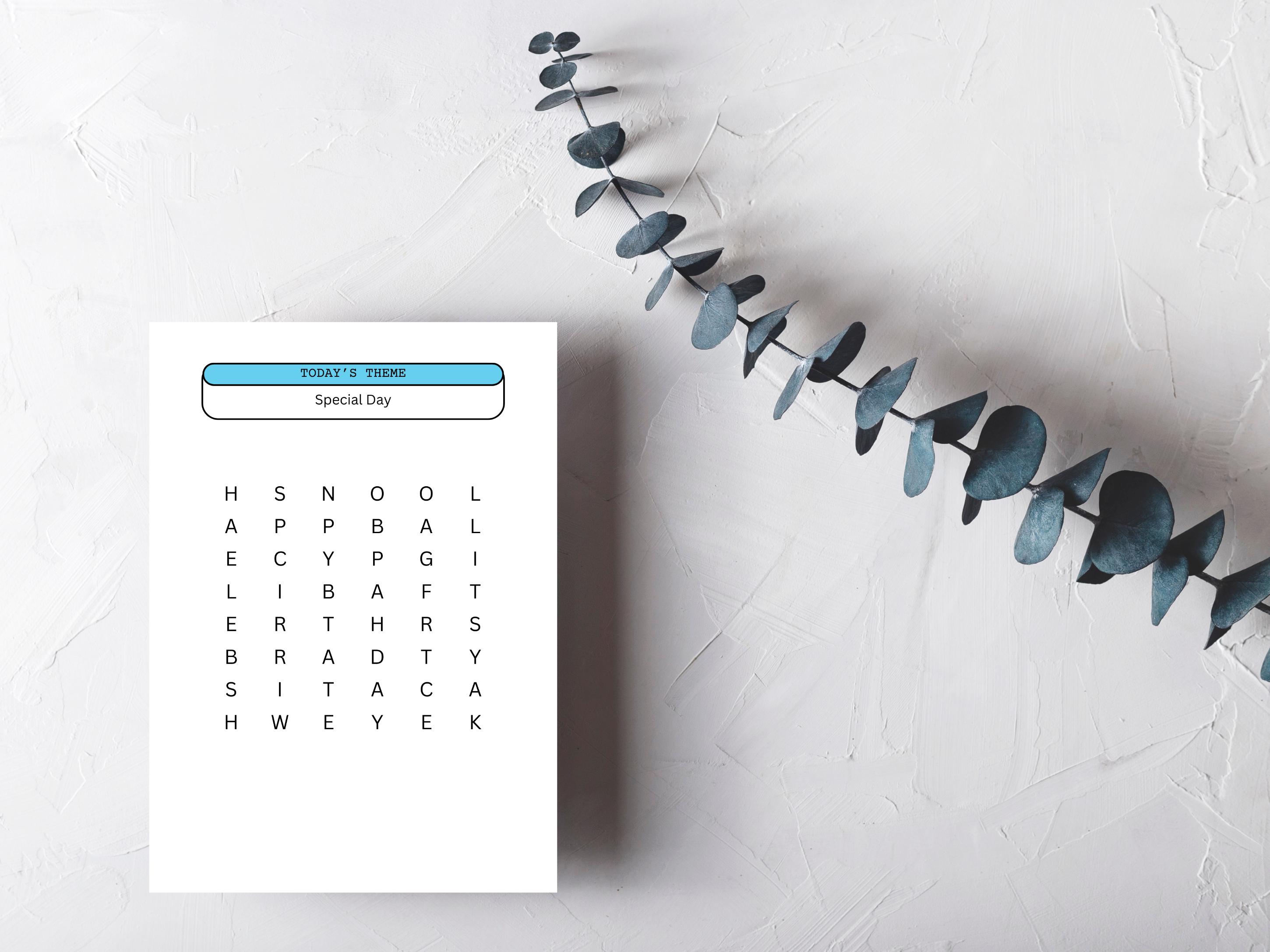 Strands Birthday Card, NYT Games Card, Printable Birthday Card, Puzzle ...