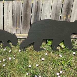 BEAR FAMILY, Set of 3, Silhouette Shadow Wood Outdoor Yard Art Signs ...