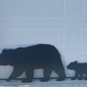 BEAR FAMILY, Set of 3, Silhouette Shadow Wood Outdoor Yard Art Signs ...