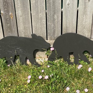 BEAR FAMILY, Set of 3, Silhouette Shadow Wood Outdoor Yard Art Signs ...