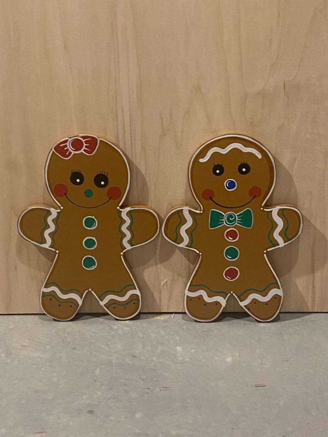 Christmas Gingerbread Man, Woman, Wood Outdoor Yard Art Sign ...