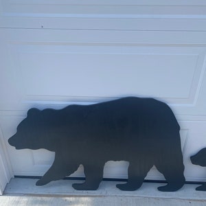 BEAR FAMILY, Set of 3, Silhouette Shadow Wood Outdoor Yard Art Signs ...