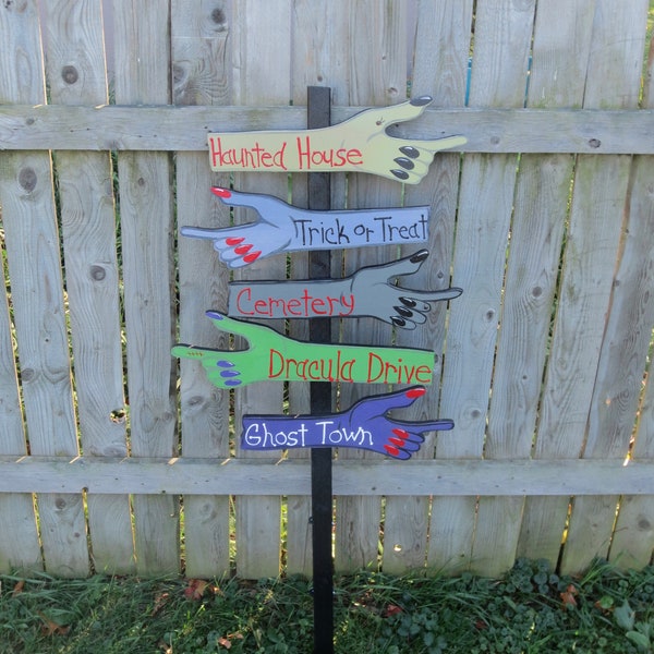 Halloween Directional Signs - Etsy