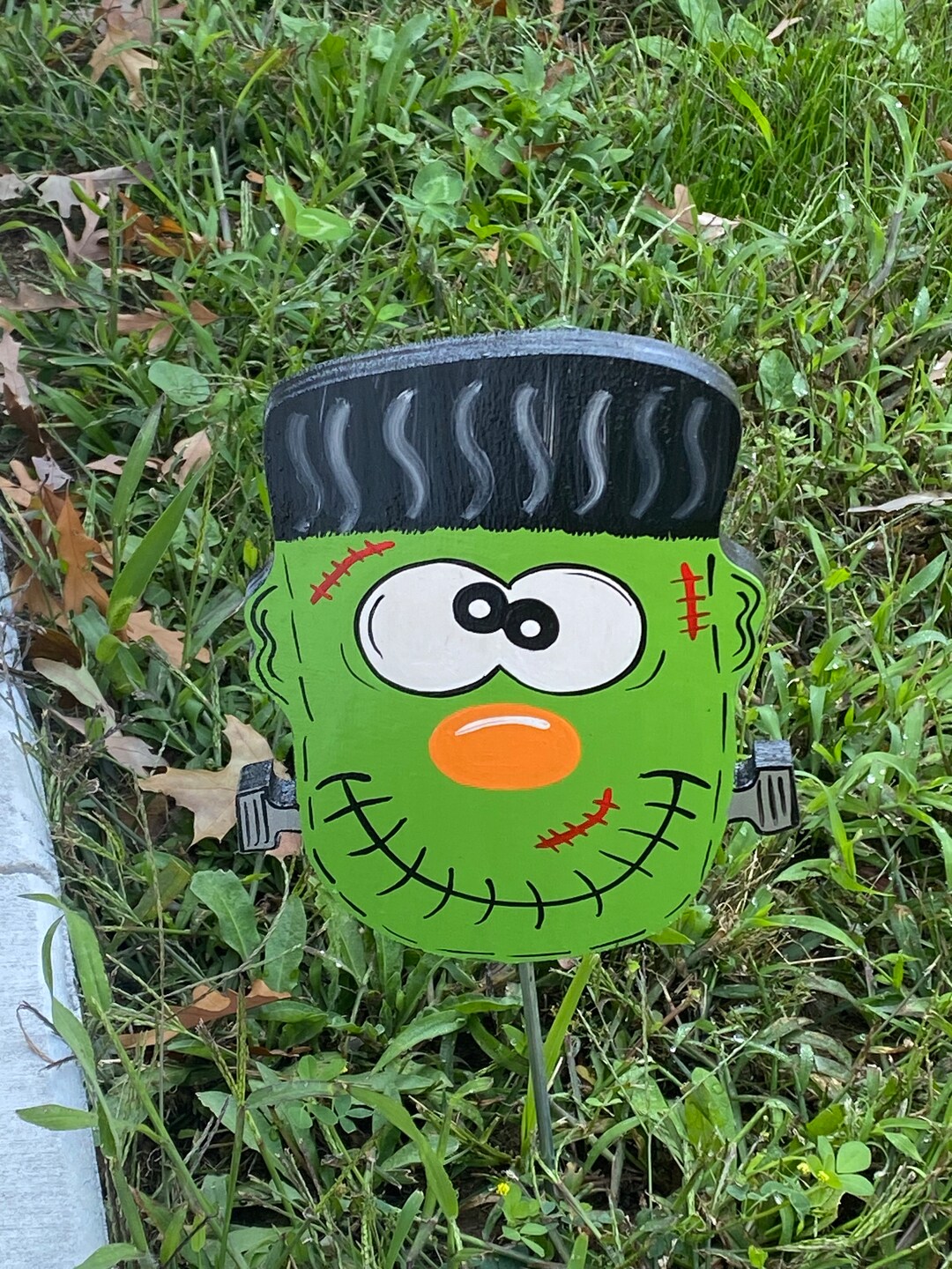 HALLOWEEN PLANT POKES, Set of 5, Candy Corn, Frankenstein, Cupcake ...