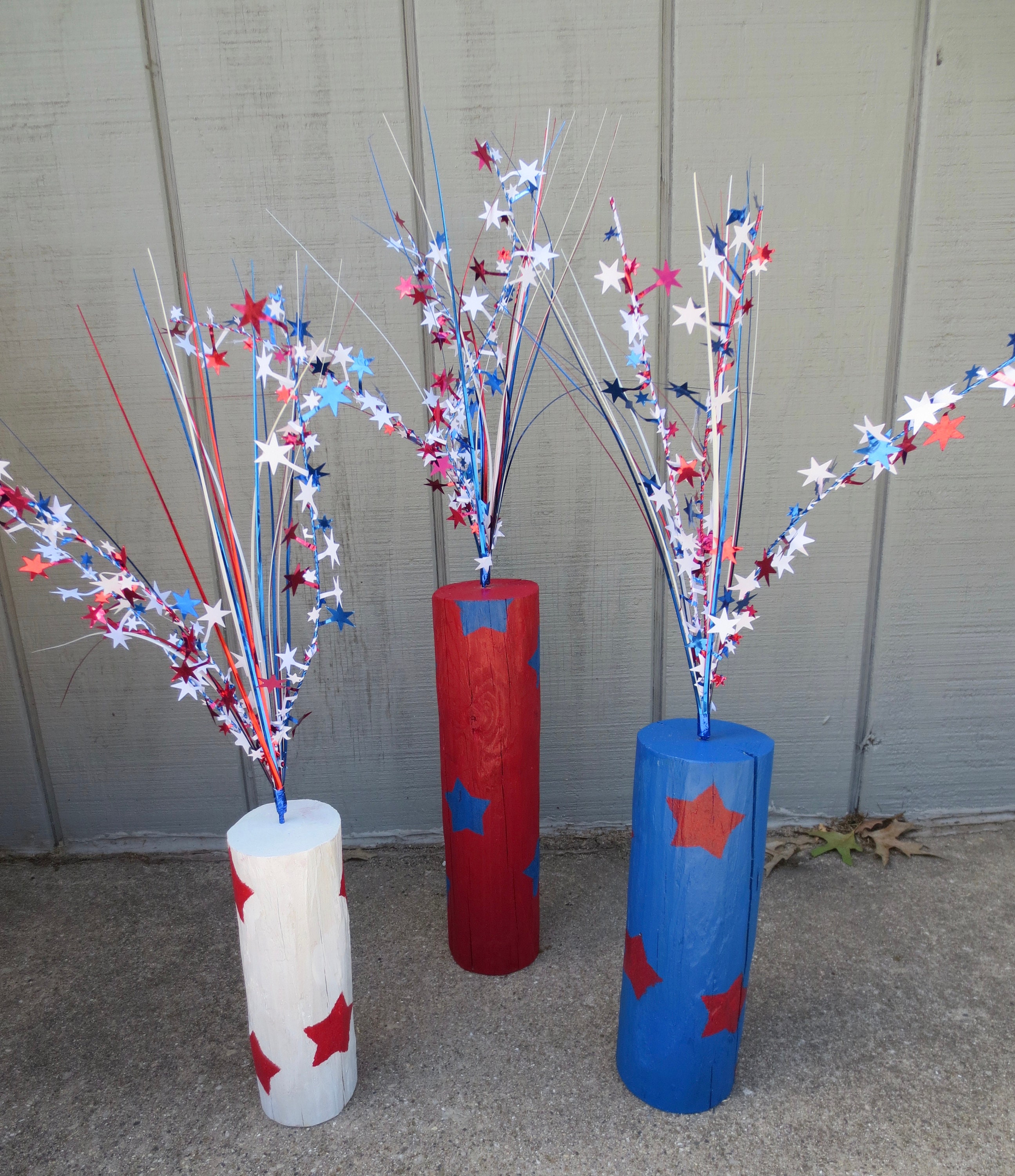 FIRECRACKERS, SET of 3, Wood Outdoor Yard Art Sign, 4th of July ...