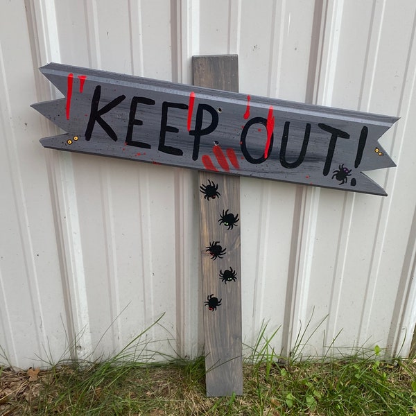 Keep Out Halloween Signs - Etsy