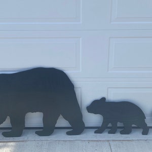 BEAR FAMILY, Set of 3, Silhouette Shadow Wood Outdoor Yard Art Signs ...
